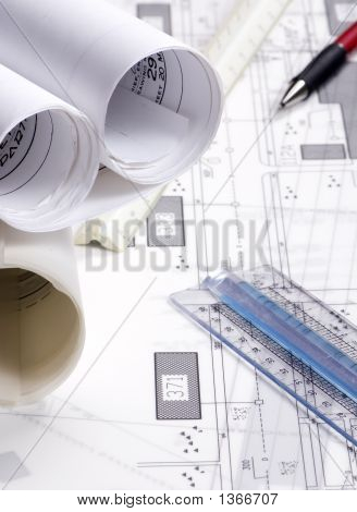 Engineer s work table with drawings Images - Search Images on Everypixel